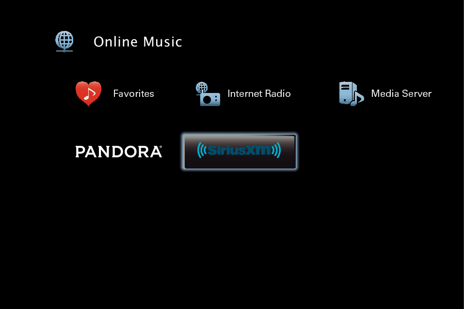 Listening to SiriusXM Internet Radio AVR-X2300W