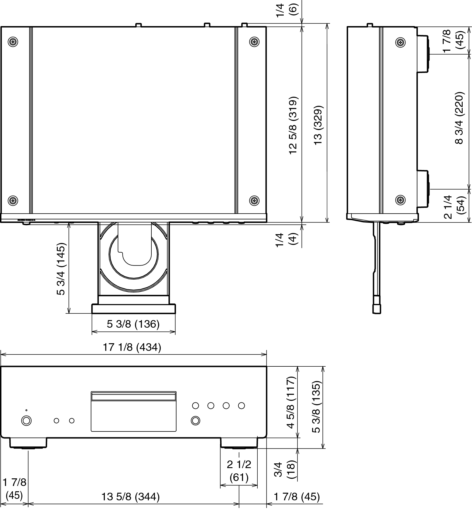 Dimensions / Weight DCD-1600NE