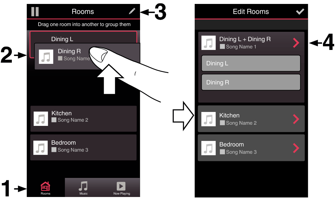 Creating a stereo pair HEOS 3 HS2, HEOS 1 HS2, HEOS 1 Go Pack